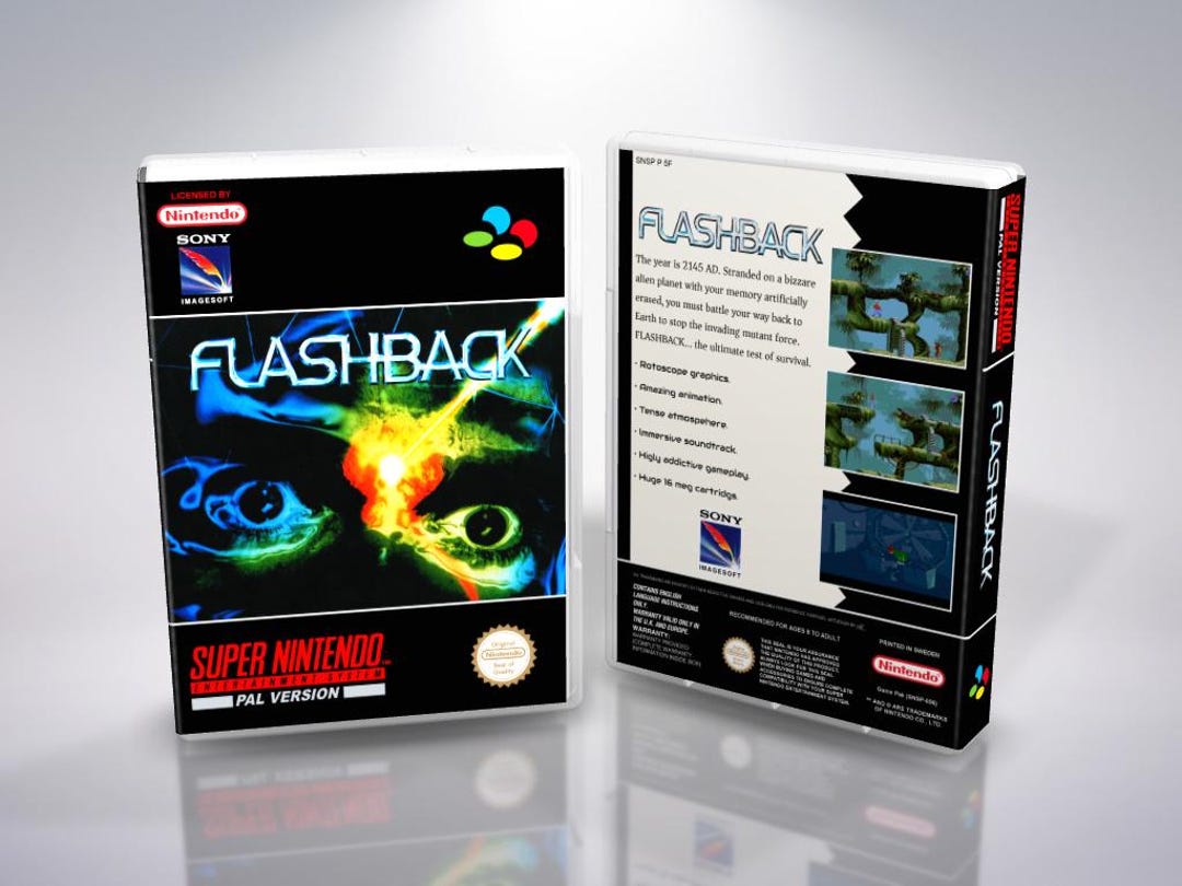 Flashback SNES PAL Reproduction Cover Art - Custom UGC Insert - Etsy