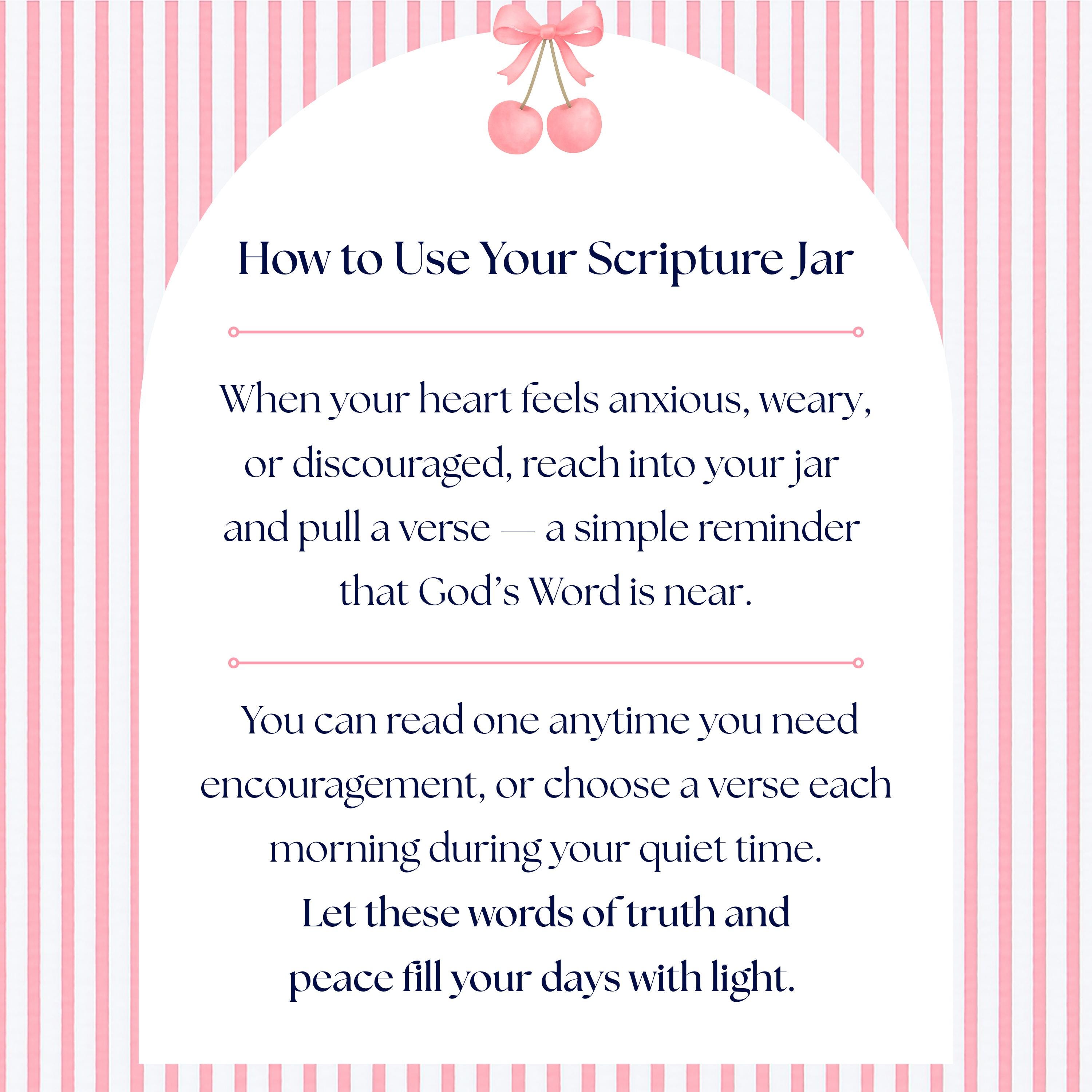 Coquette Scripture Jar Kit, Printable Bible Verse Jar, Christian Gift ...