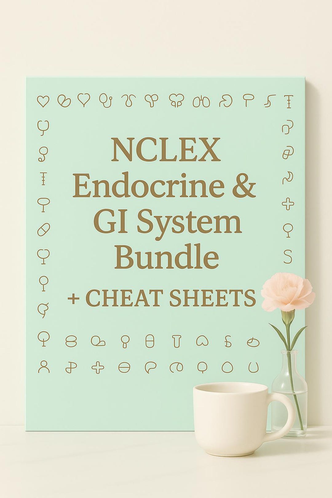 Nclex Endocrine Gi System Bundle Cheat Sheets Nursing Study Guide