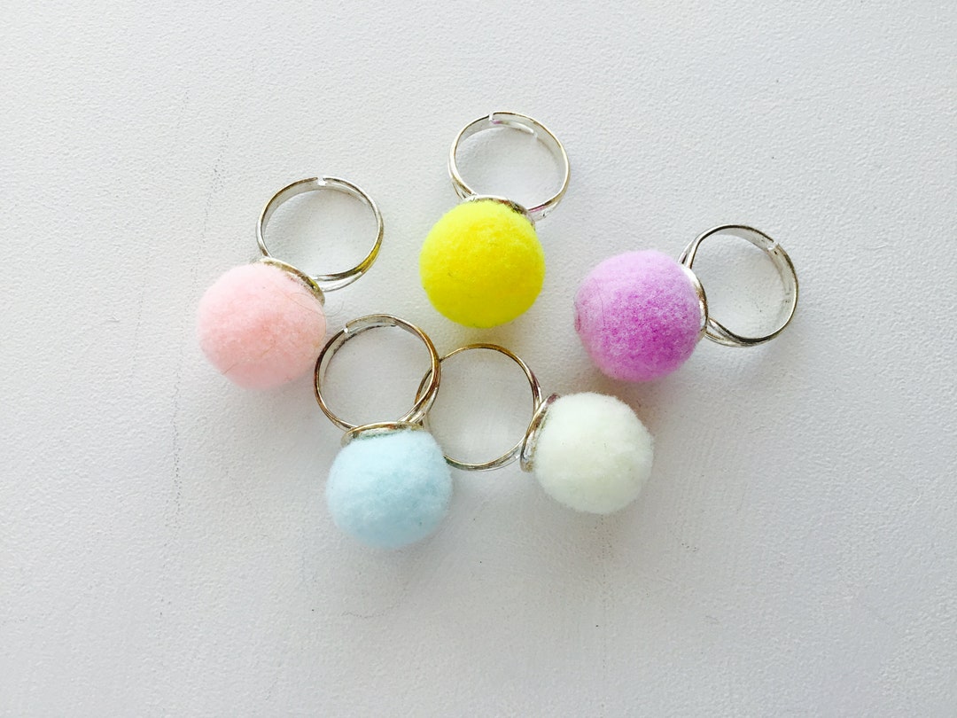 Adjustable Pom Pom Ring Festival Concert Party Favor - Etsy