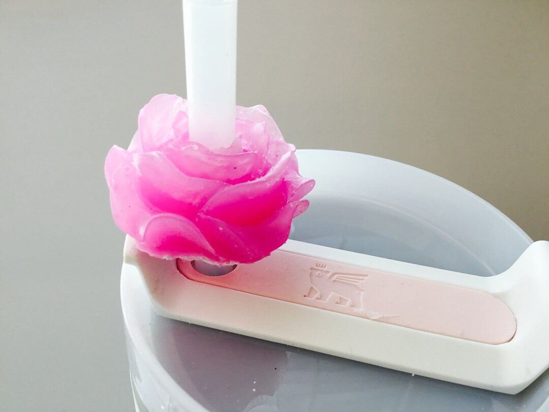 Pink Rose Straw Topper / Stanley Tumbler / Simple Modern / Accessory - Etsy