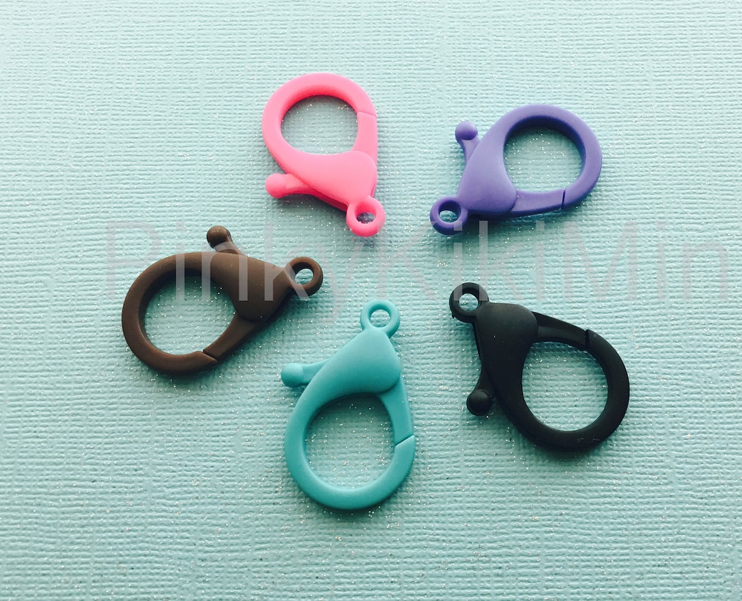 Large / Jumbo Size / Plastic Lobster Clasp / Colorful / Keyring ...