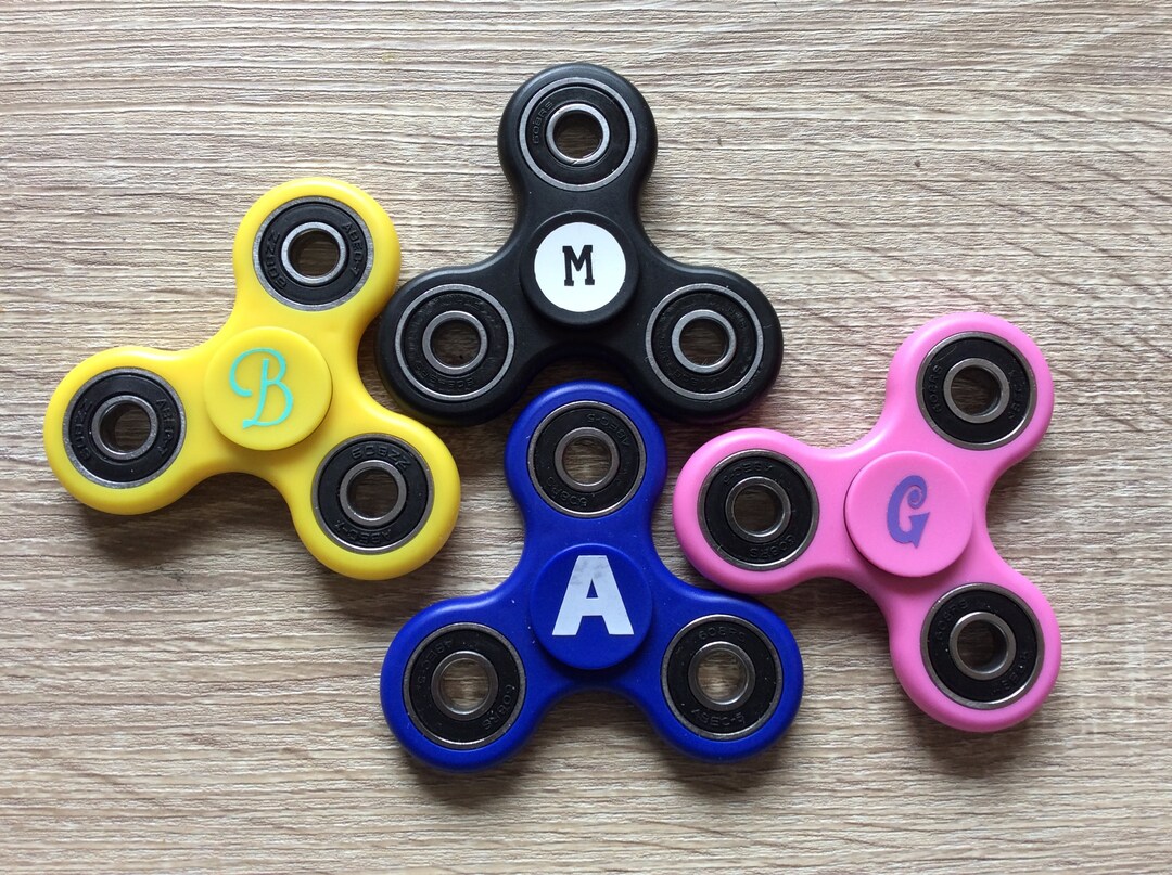 Personalized Initial Letter Tri Spinner Hand Fidget Spinner - Etsy