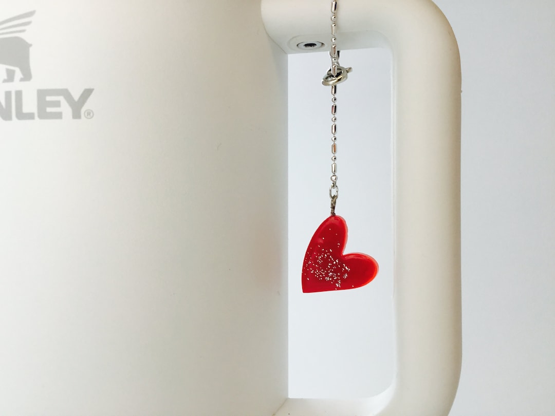 Red Heart / Stanley Cup Tumbler Charm Accessory / Valentine Gift - Etsy