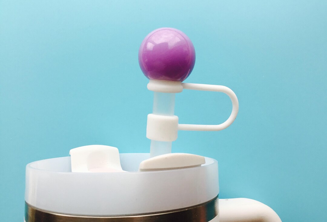 Straw Topper Cap / Huggies / Purple Ball / Cover / Stanley Tumbler ...
