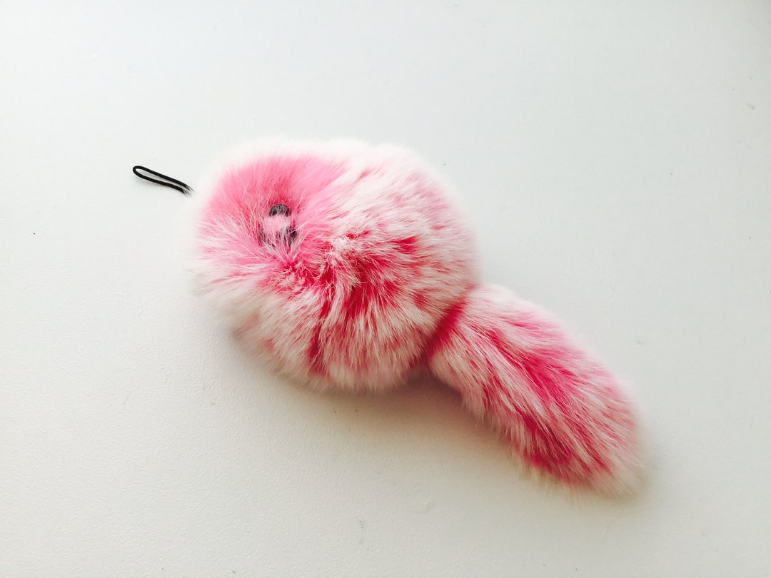 Furry Buddy / Pink / Soft / Furry / Friend / Cellphone Strap / Charm ...
