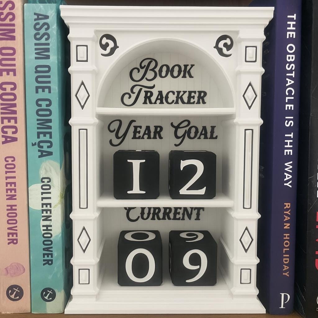 Book Tracker Display • Reading Goal Tracker • Bookshelf Decor for ...