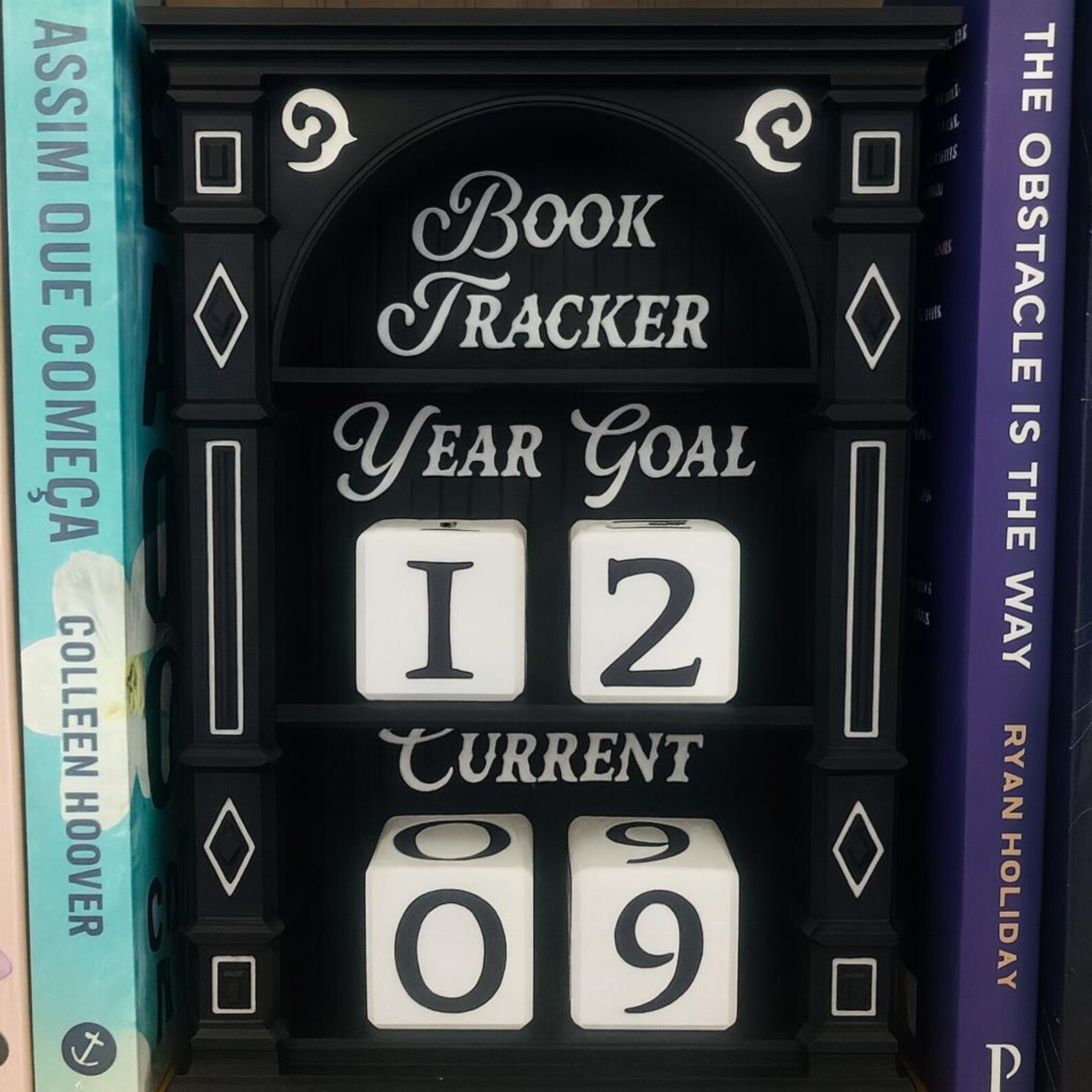 Book Tracker Display • Reading Goal Tracker • Bookshelf Decor for ...
