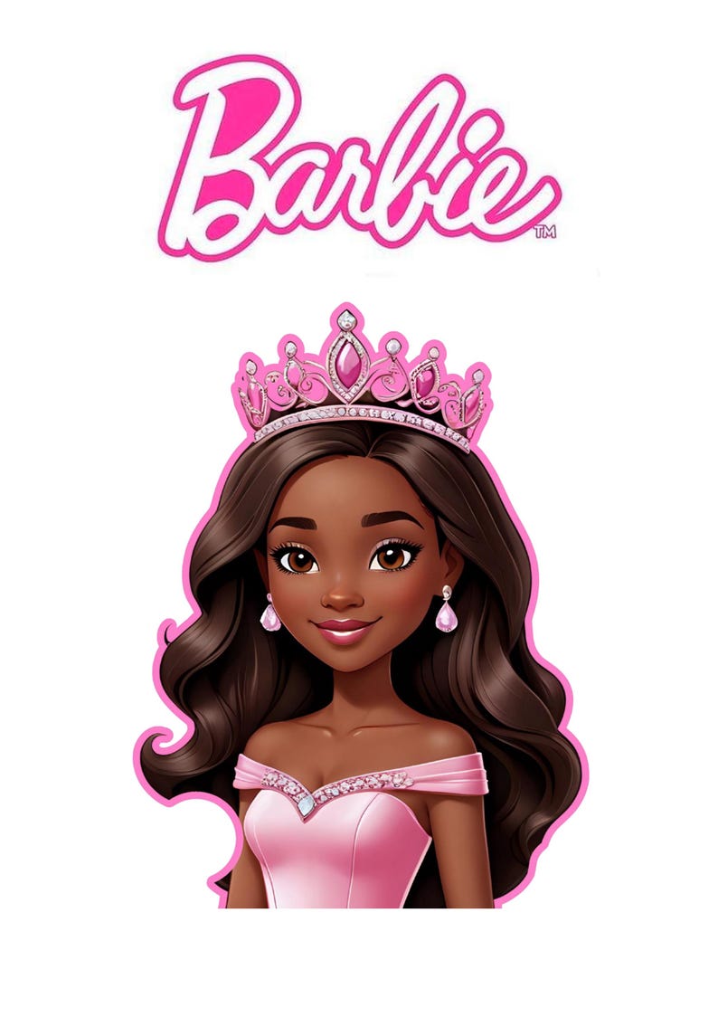 Edible Barbie Themed Cake Toppers on A4 Sheet Uncut - Etsy