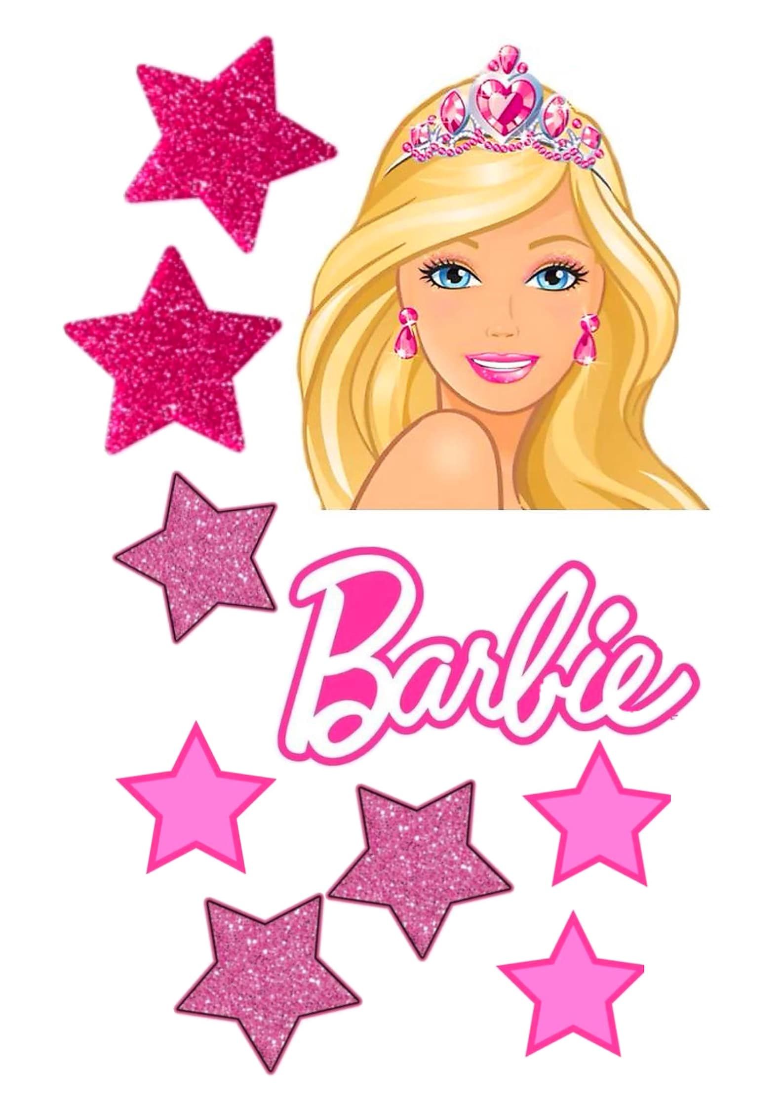 Edible Barbie Themed Cake Toppers on A4 Sheet Uncut - Etsy