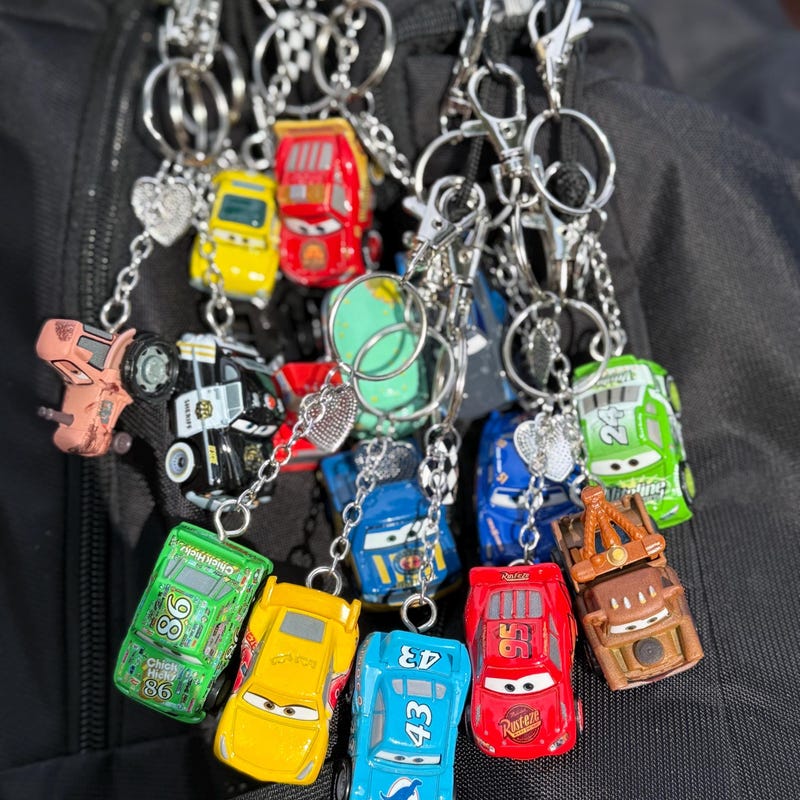 Pixar Car Keychains - Etsy