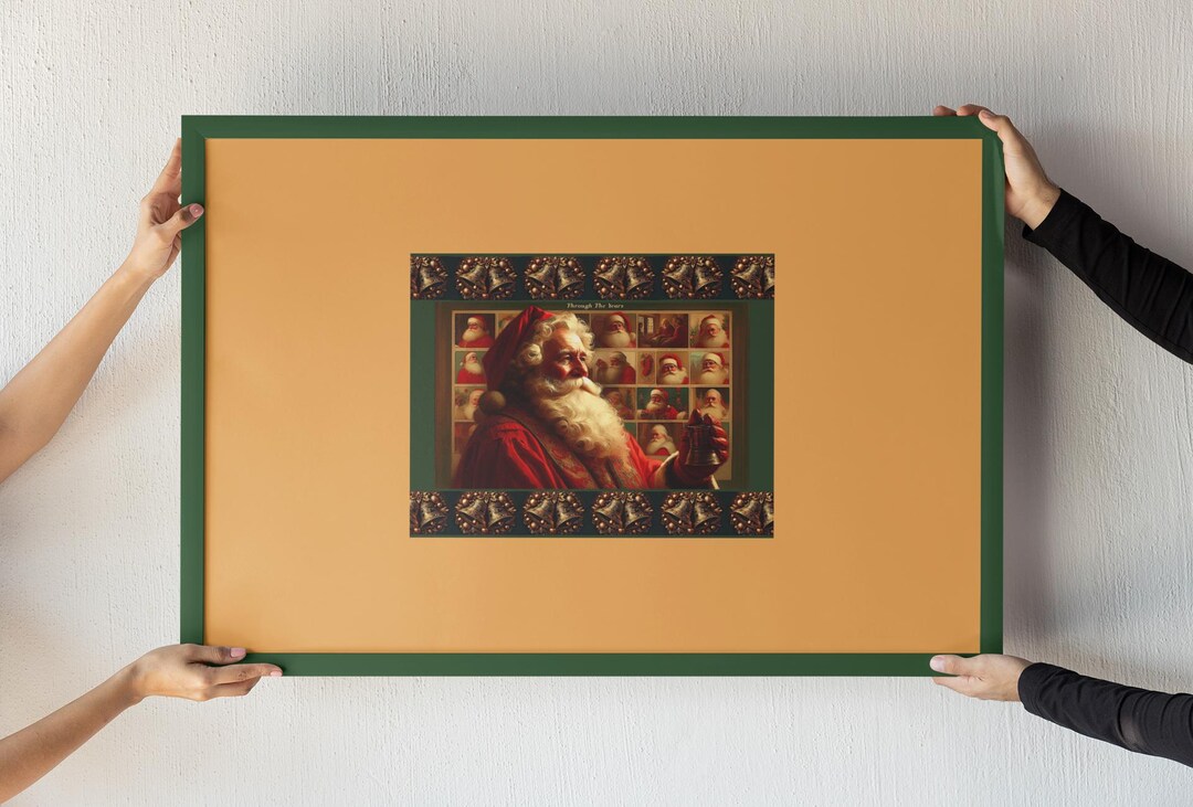 Vintage Santa Collage Giclée Print on Fine Art Paper, Personalized Gift ...