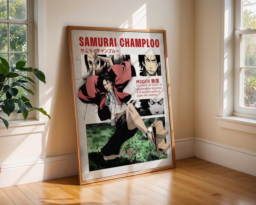 Samurai Champloo Anime Poster: Minimalist Manga Art Print - Etsy