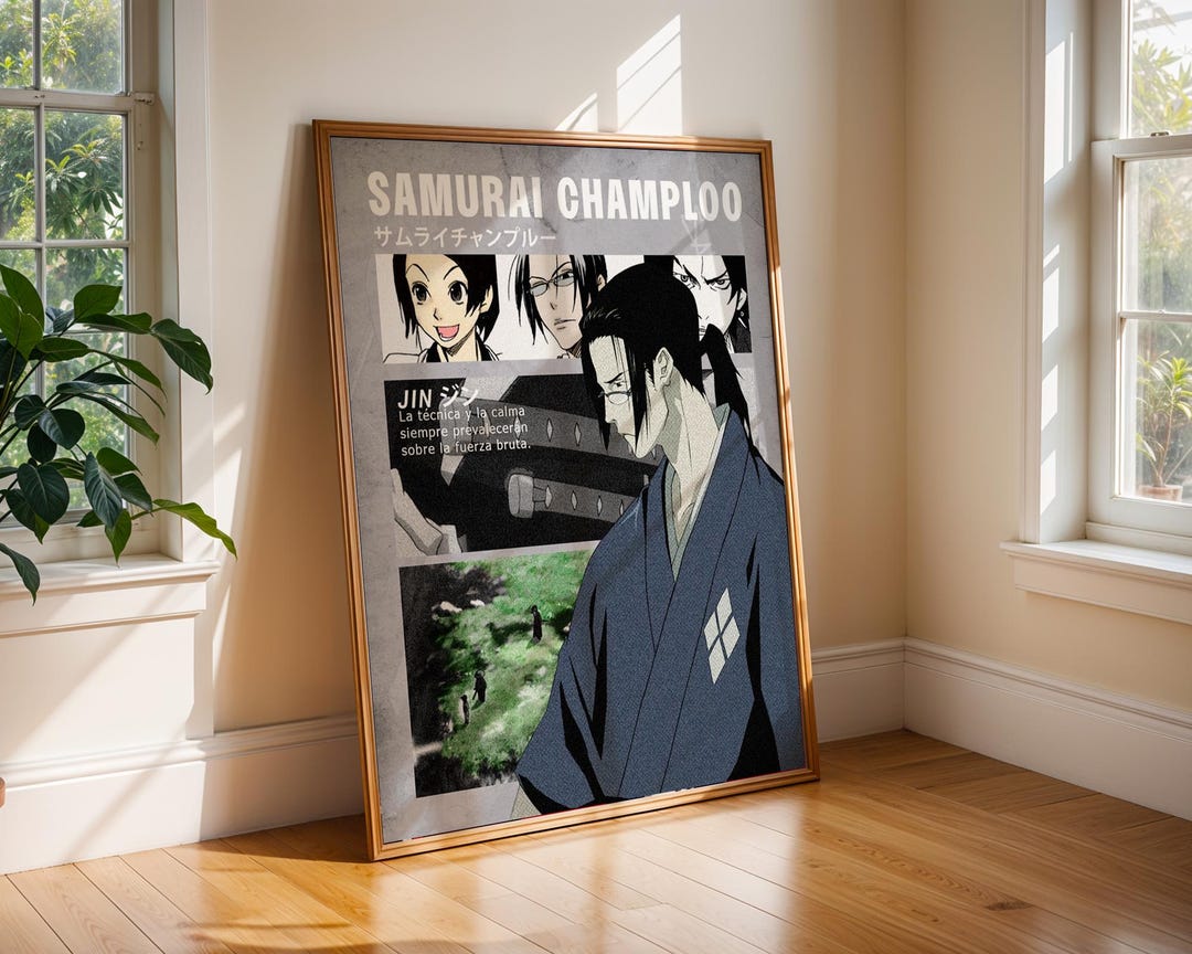 Samurai Champloo Anime Poster: Minimalist Manga Art Print - Etsy