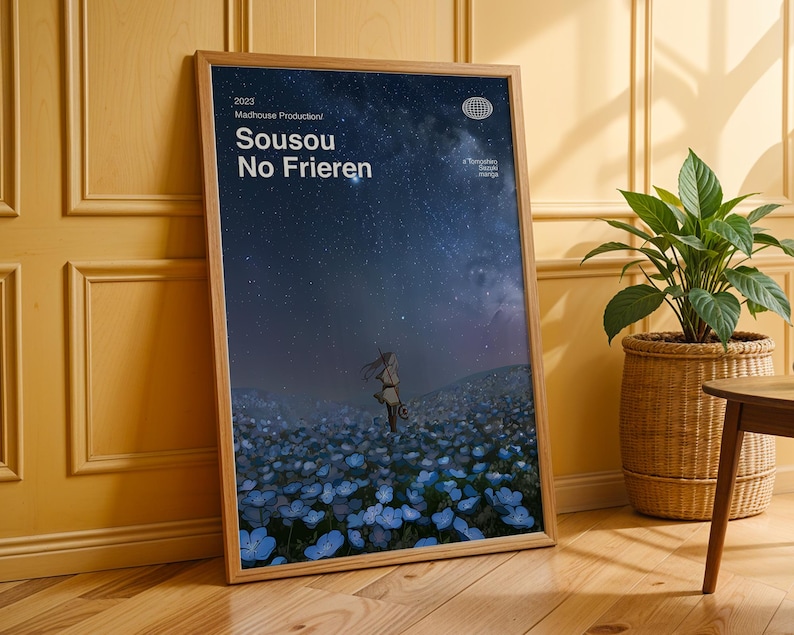 Sousou No Frieren Anime Poster: Minimalist Manga Wall Art - Etsy