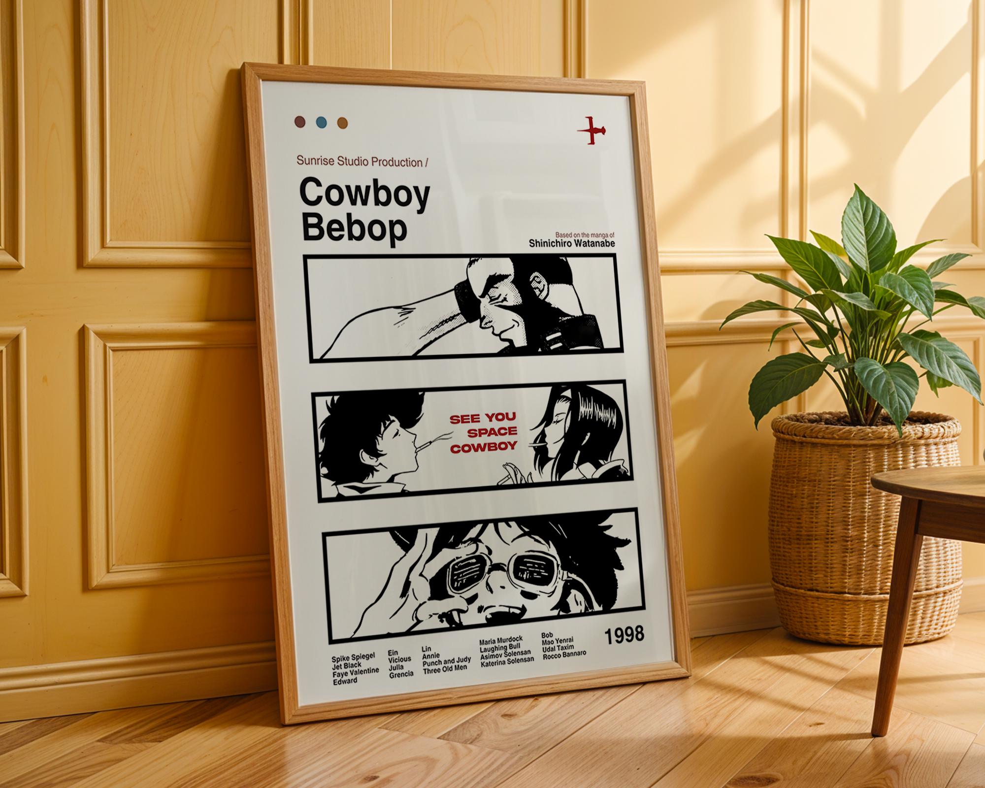 Cowboy Bebop Anime Poster, Minimalist Retro Style (multiple Sizes) - Etsy