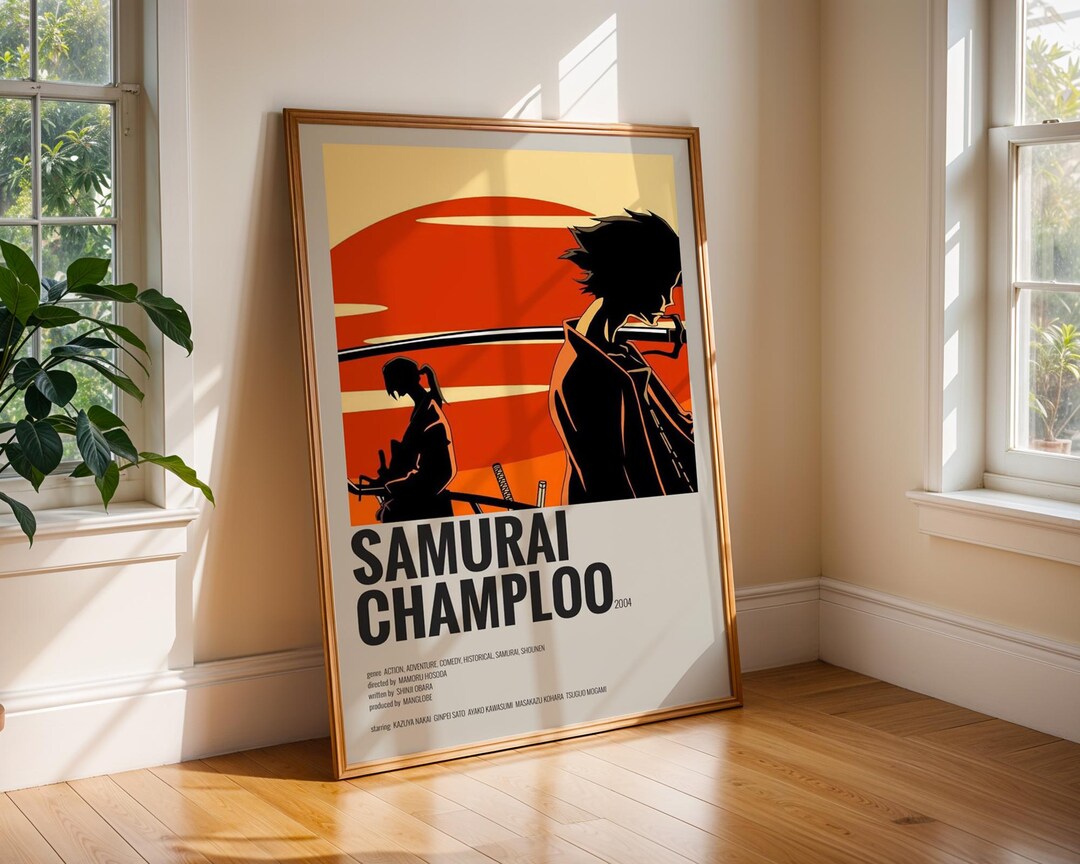 Samurai Champloo Anime Poster: Minimalist Manga Art Print - Etsy