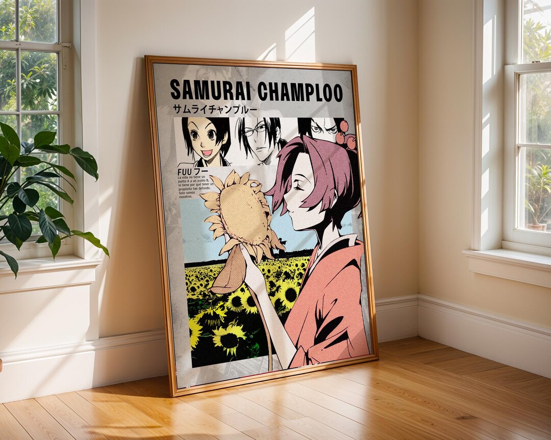 Samurai Champloo Anime Poster: Minimalist Manga Art Print - Etsy