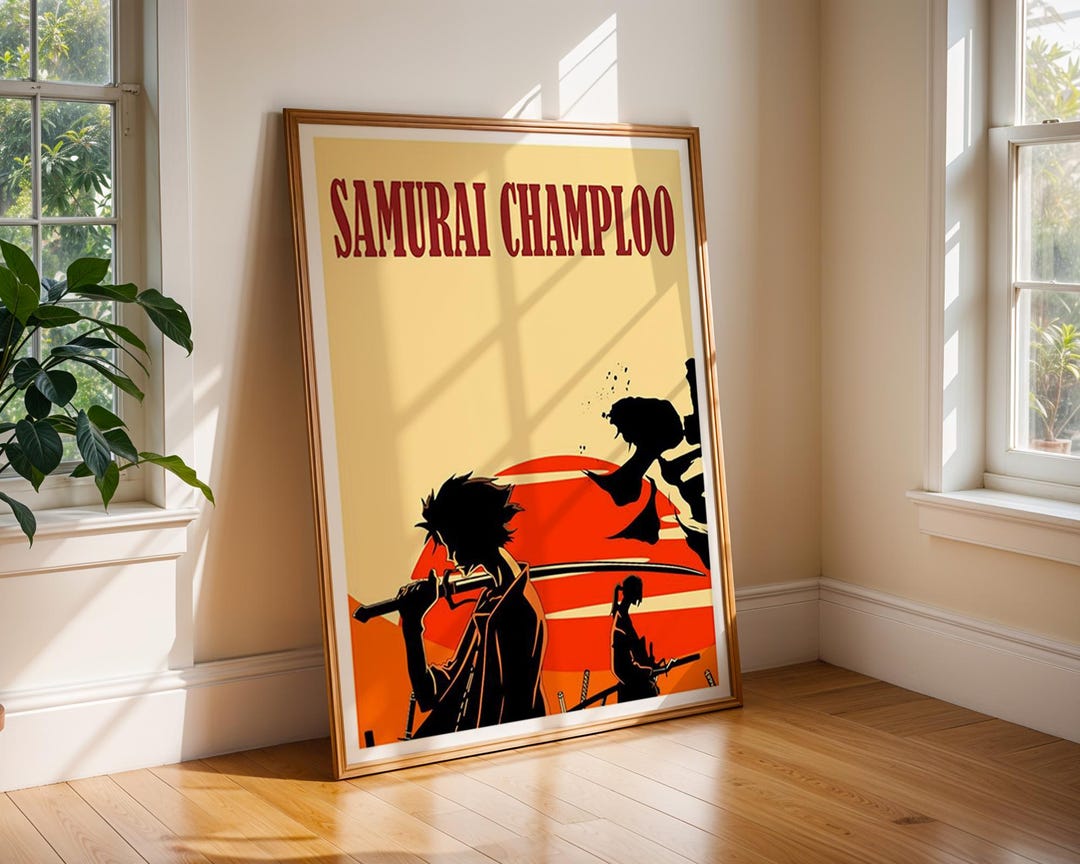 Samurai Champloo Anime Poster: Minimalist Manga Art Print - Etsy