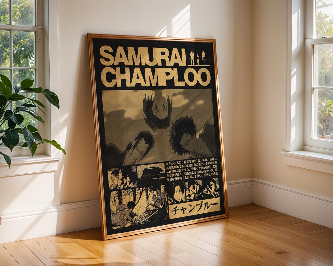 Samurai Champloo Anime Poster: Minimalist Manga Art Print - Etsy