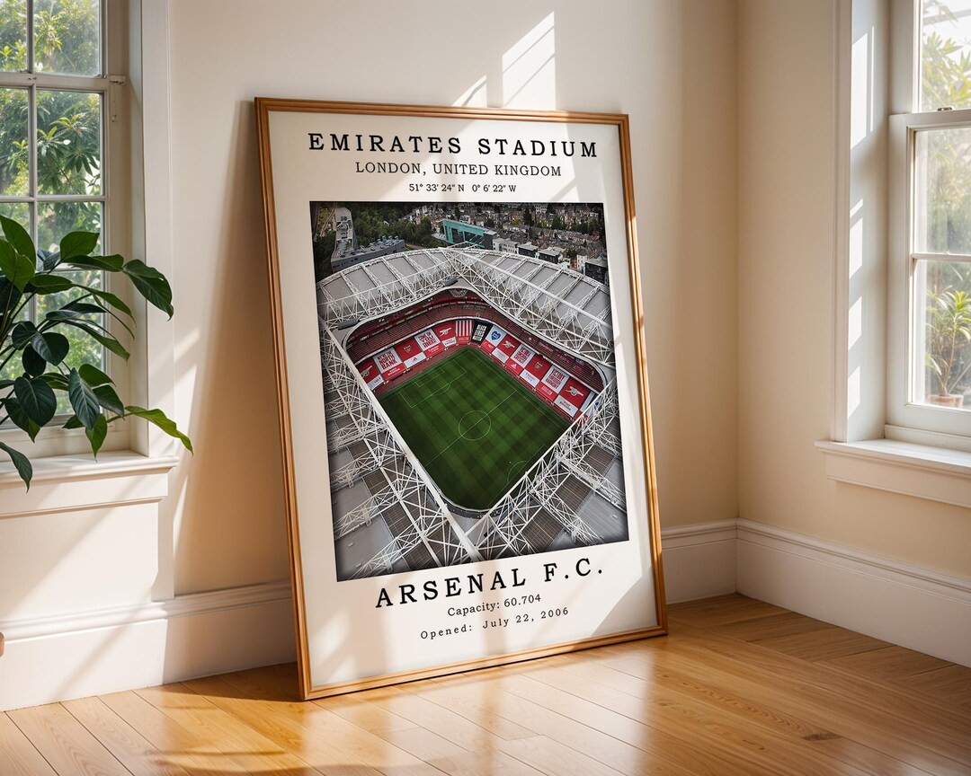 Arsenal Emirates Stadium - Soccer Wall Decor: Football Poster - Etsy