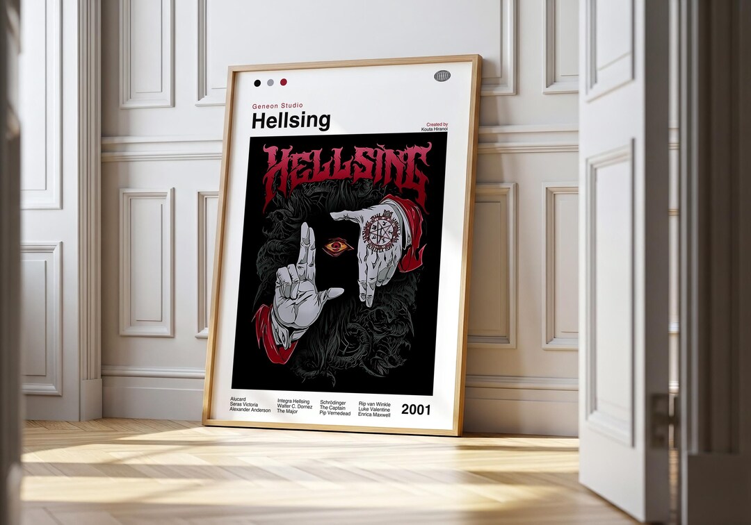 Hellsing Ultimate Anime Poster - Minimalist Manga Style Print - Etsy