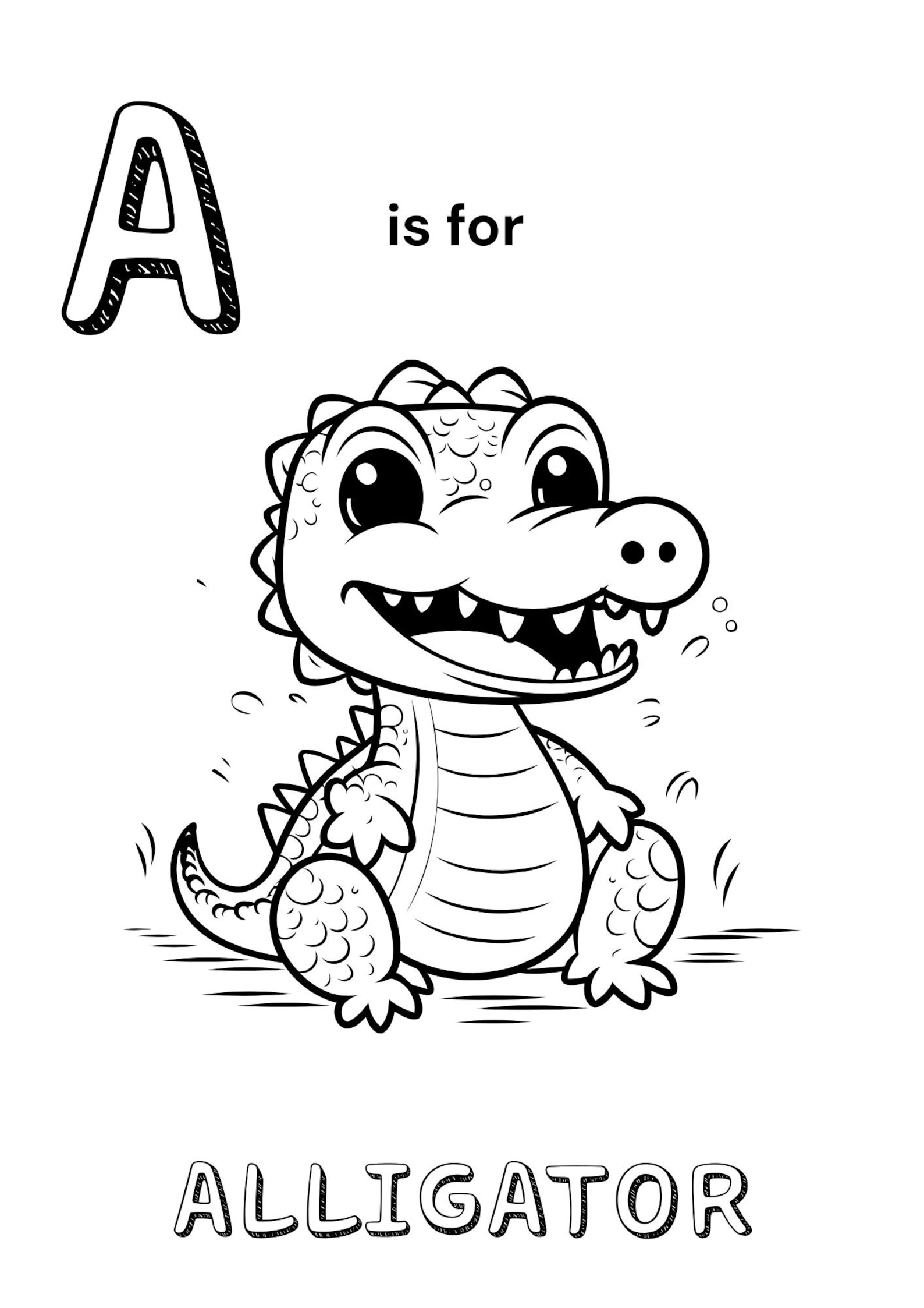 Alphabet Animal Coloring Book | A–Z Printable Coloring Pages for Kids ...