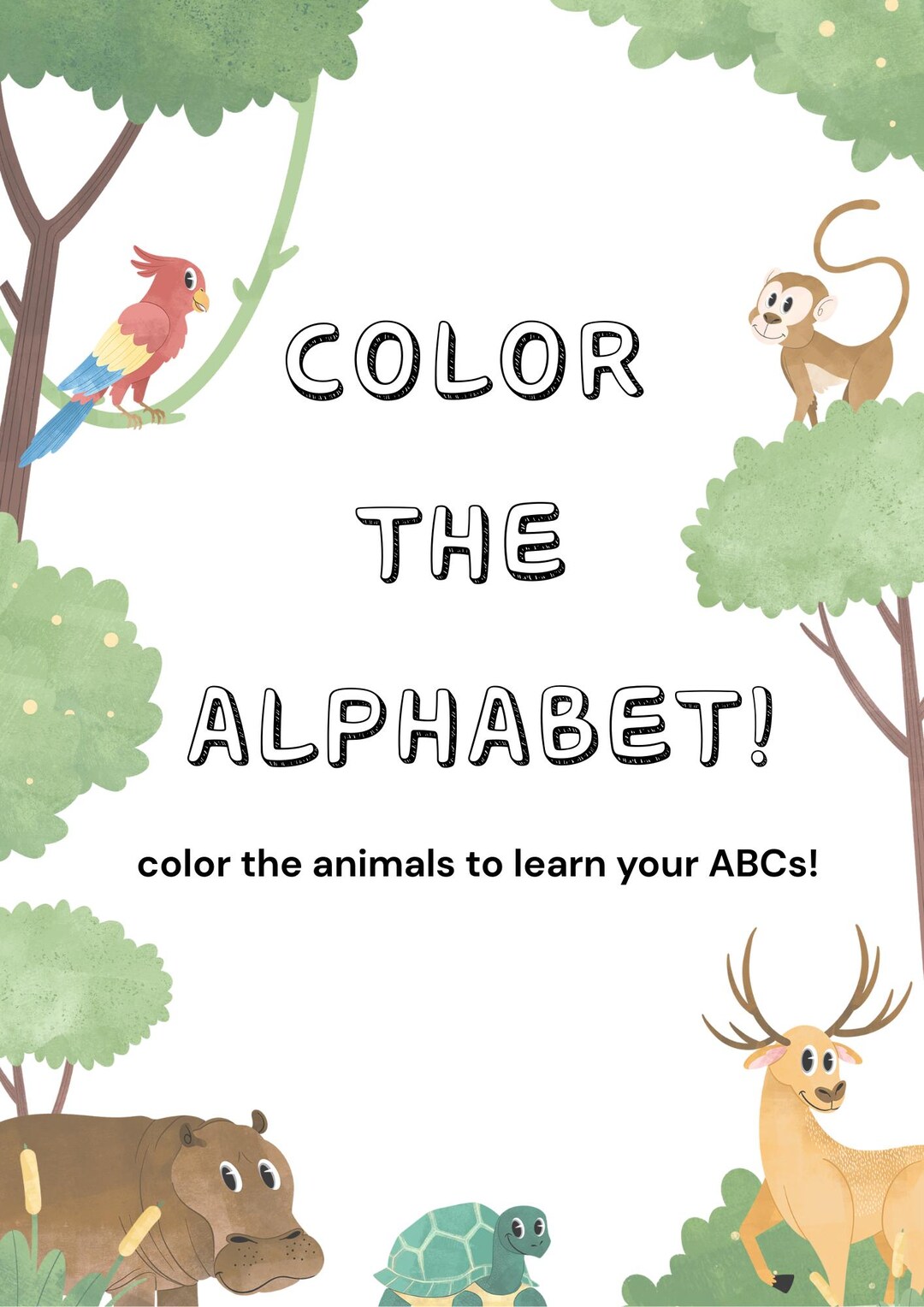 Alphabet Animal Coloring Book | A–Z Printable Coloring Pages for Kids ...