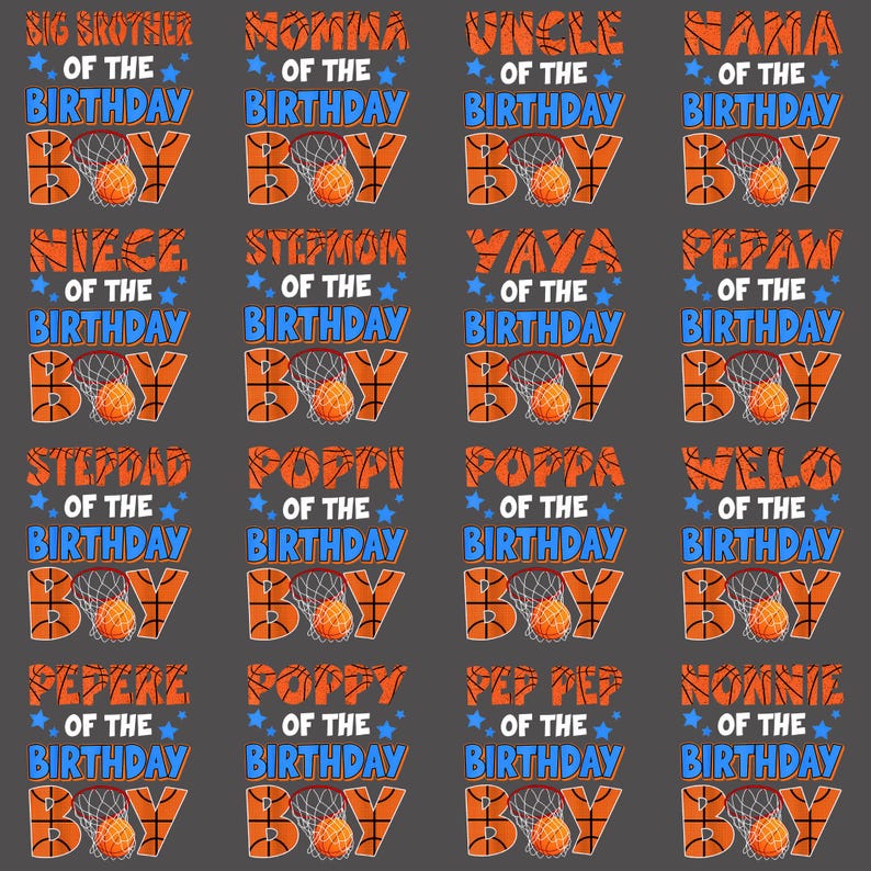 Basketball Birthday Boy Family PNG, Funny Sarcastic Quote Clipart ...