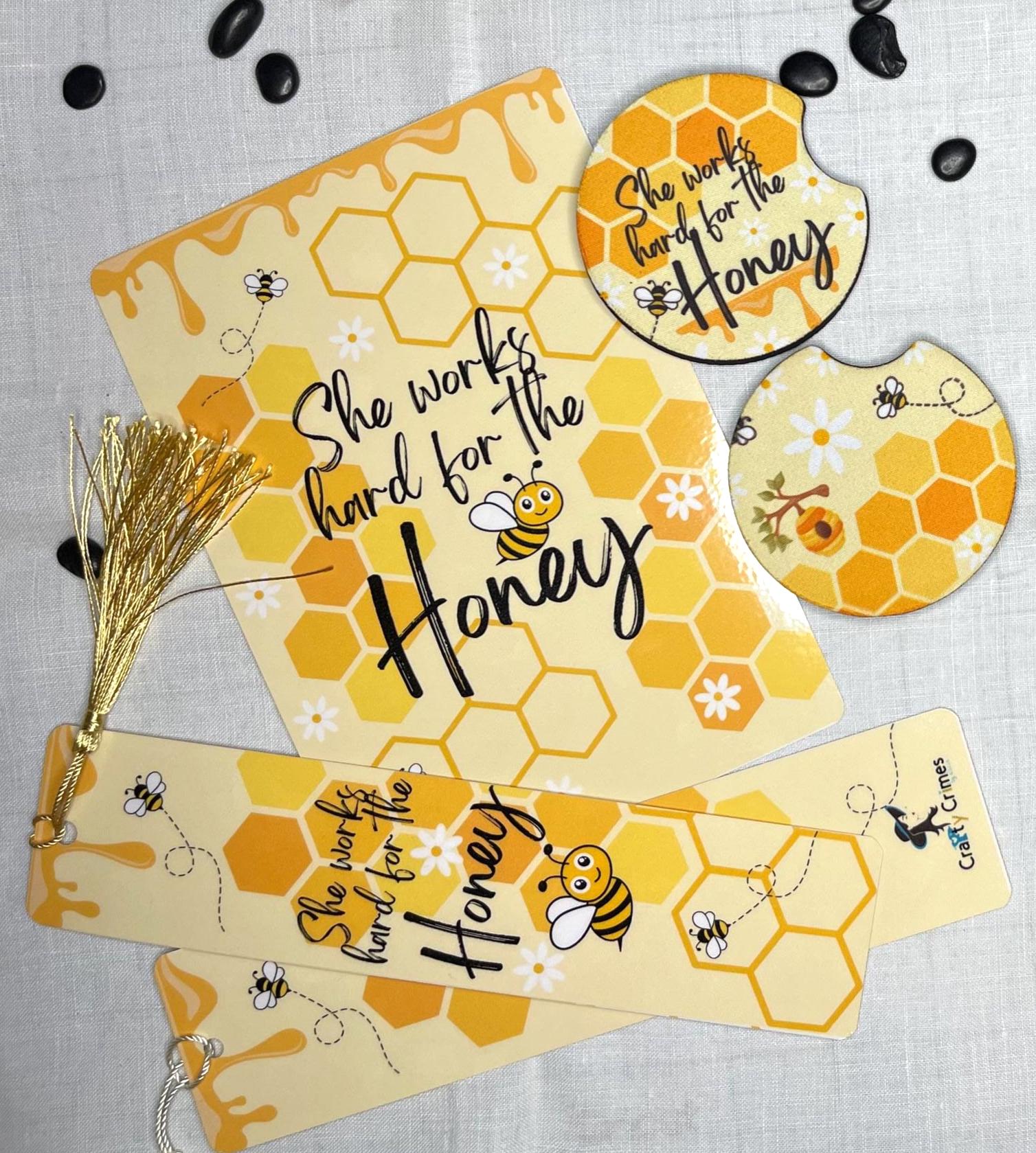 She Works Hard for the Honey, Honeycomb and Bees Bookmark W/ or W/out ...