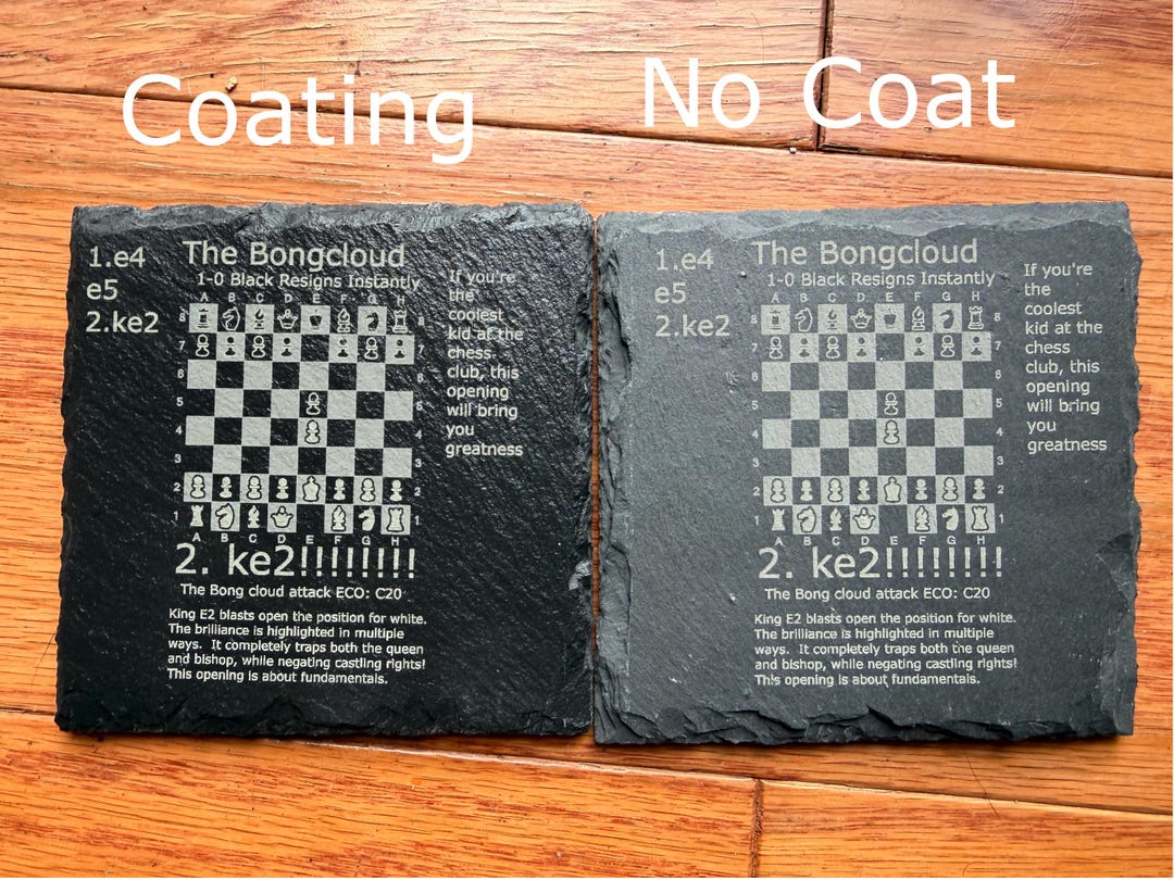 Bongcloud Chess Opening Slate Coaster: Joke Chess Gift - Etsy