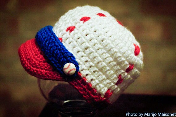 Items similar to Crocheted Baseball Cap (Newborn - Children Size) (Made ...