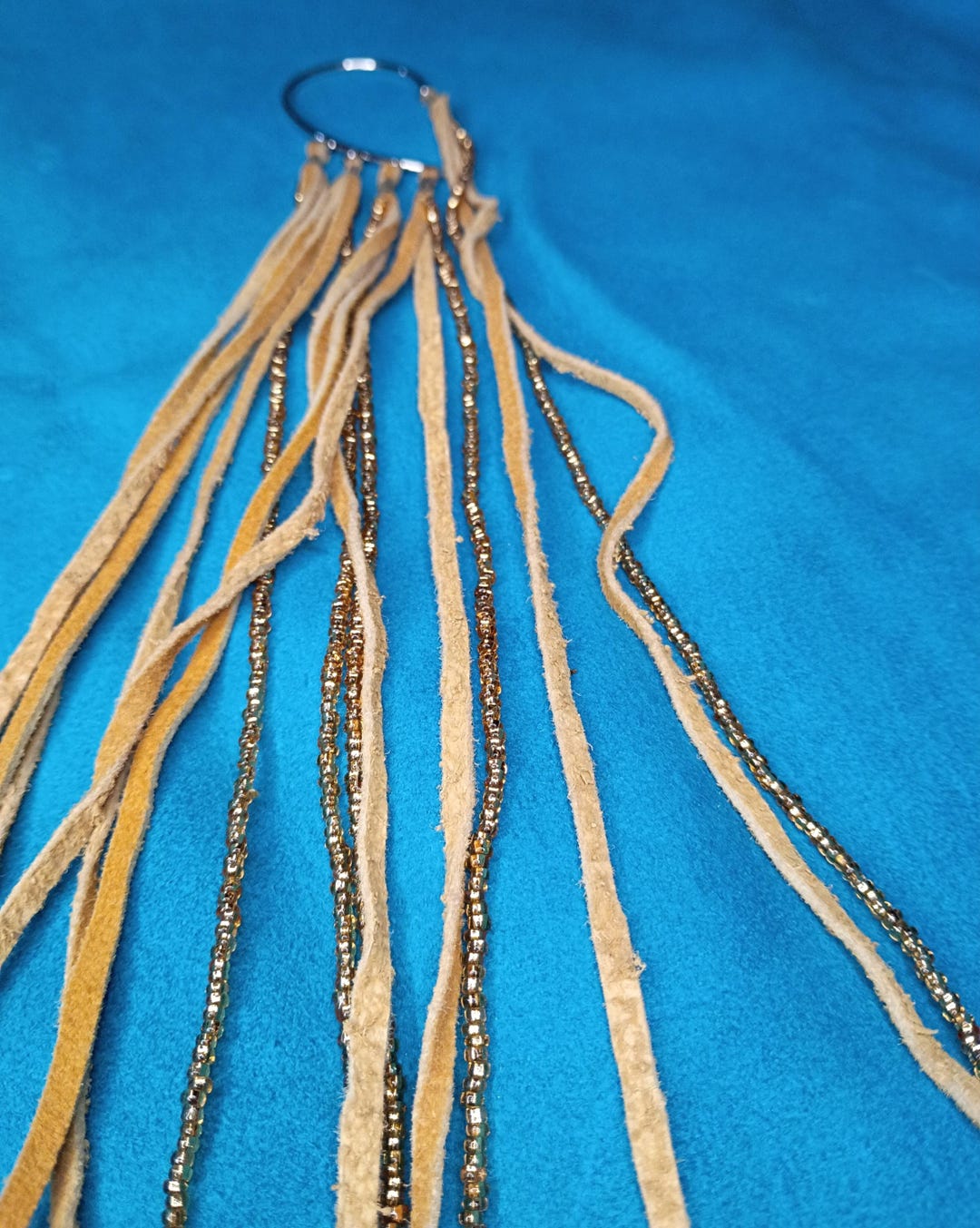 Beaded Leather Fringe Ear Cuff - Etsy