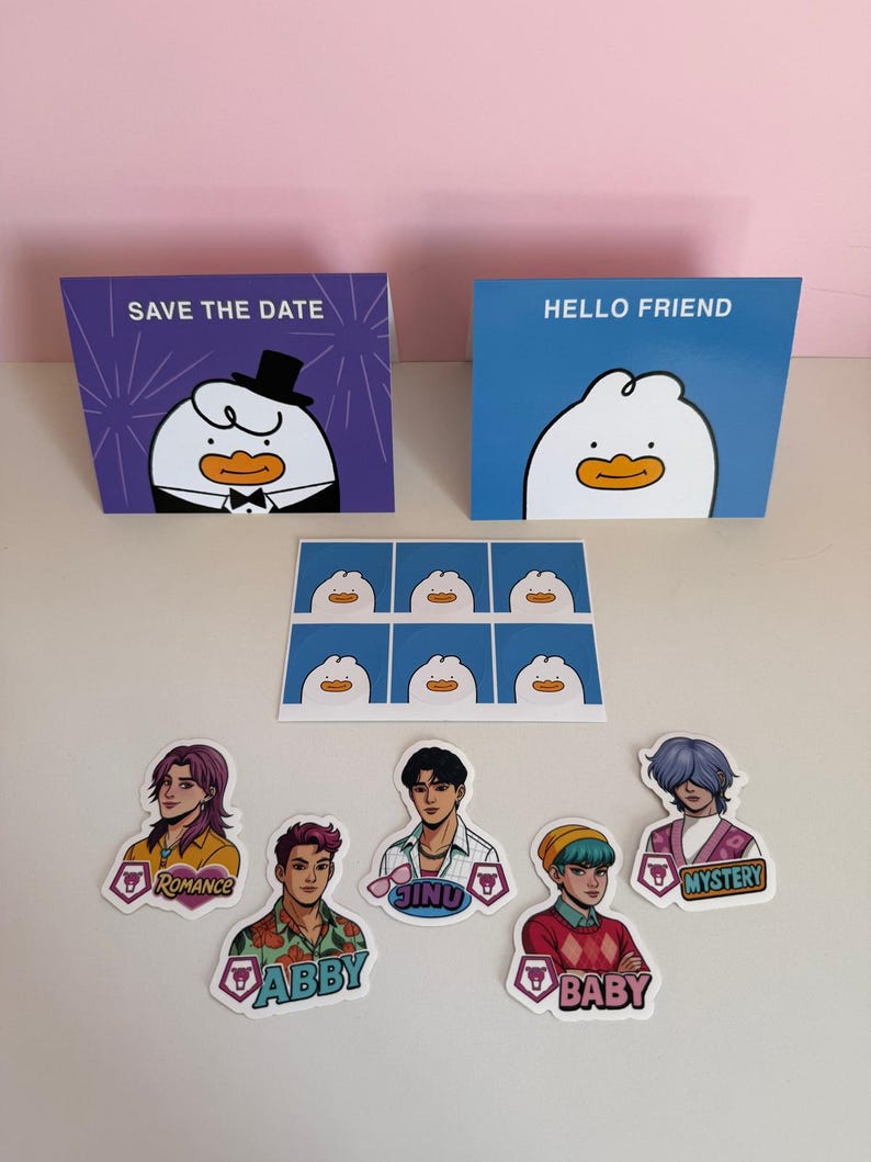 Kpop Demon Hunters Stationery Set: Save the Date Card, Hello Friend ...