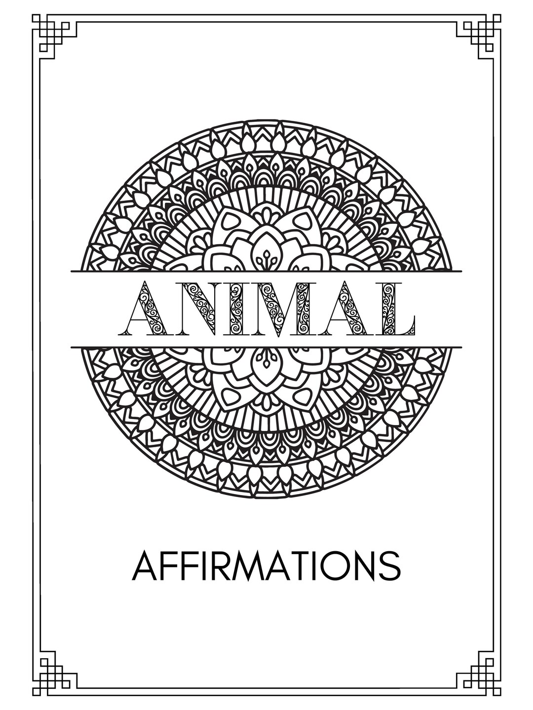 Animal Affirmations Coloring Book - Etsy