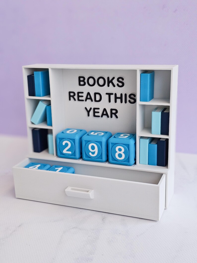 Books Read Tracker | 3D Printed Reading Counter With Moveable Cubes ...