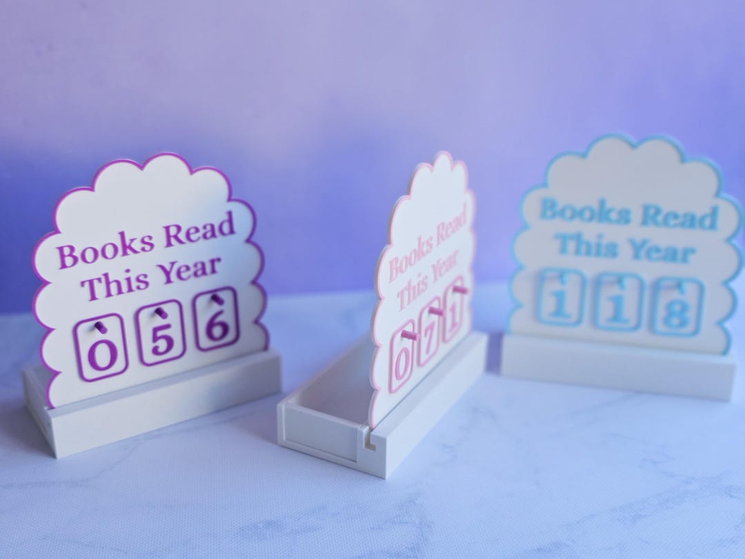 Books Read Counter | 3D Printed Reading Tracker | Bookshelf Decor ...