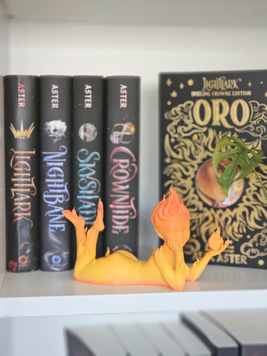 Fire Sprite Figurine 3D Printed 15cm | Book Nook Shelf Decor | Fantasy ...