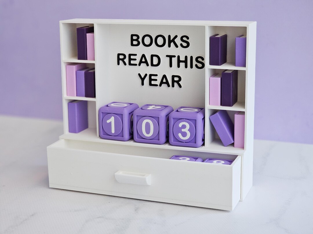 Books Read Tracker | 3D Printed Reading Counter With Moveable Cubes ...