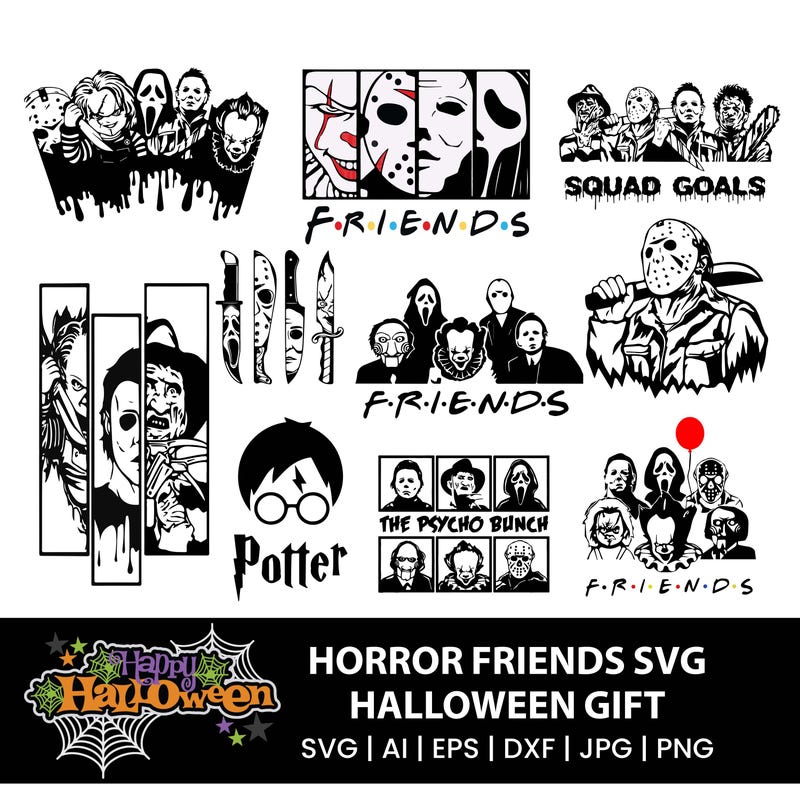 Friends Horror Svg - Etsy