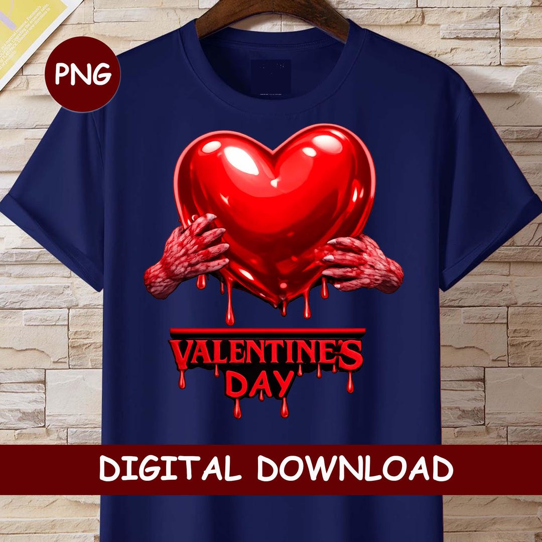 Creepy Valentine PNG – Monster Hand Dripping Heart, Horror Digital Art ...