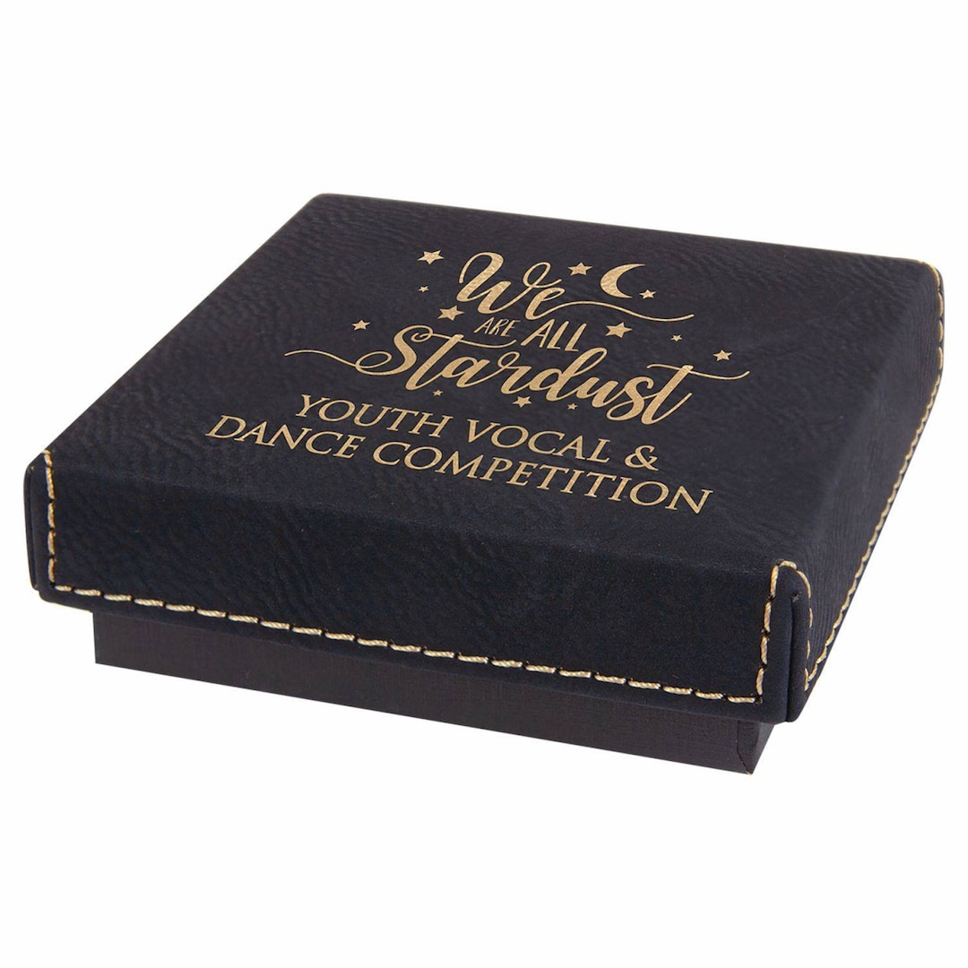 Engraved 2 Piece Leather Gift Box - Custom Wedding Gift Box - Engraved ...