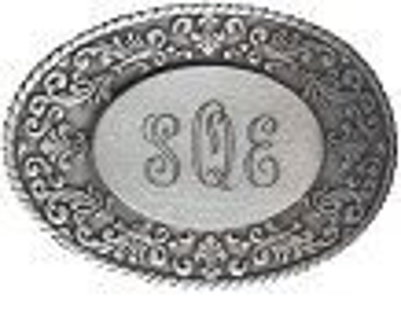 Monogram Initial Pewter Belt Buckle Vintage Belt Buckles for Women ...
