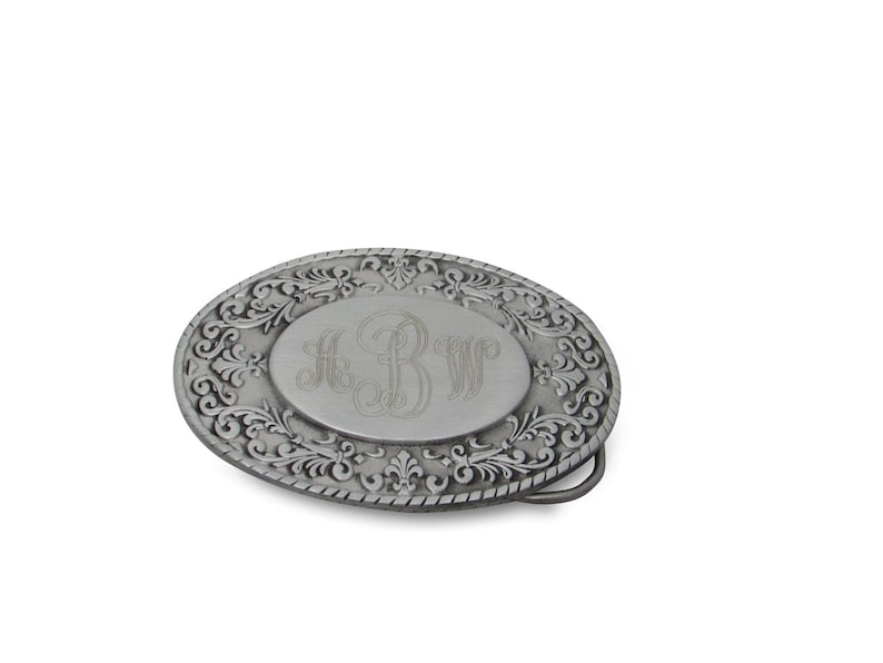 Monogram Initial Pewter Belt Buckle Vintage Belt Buckles for Women ...
