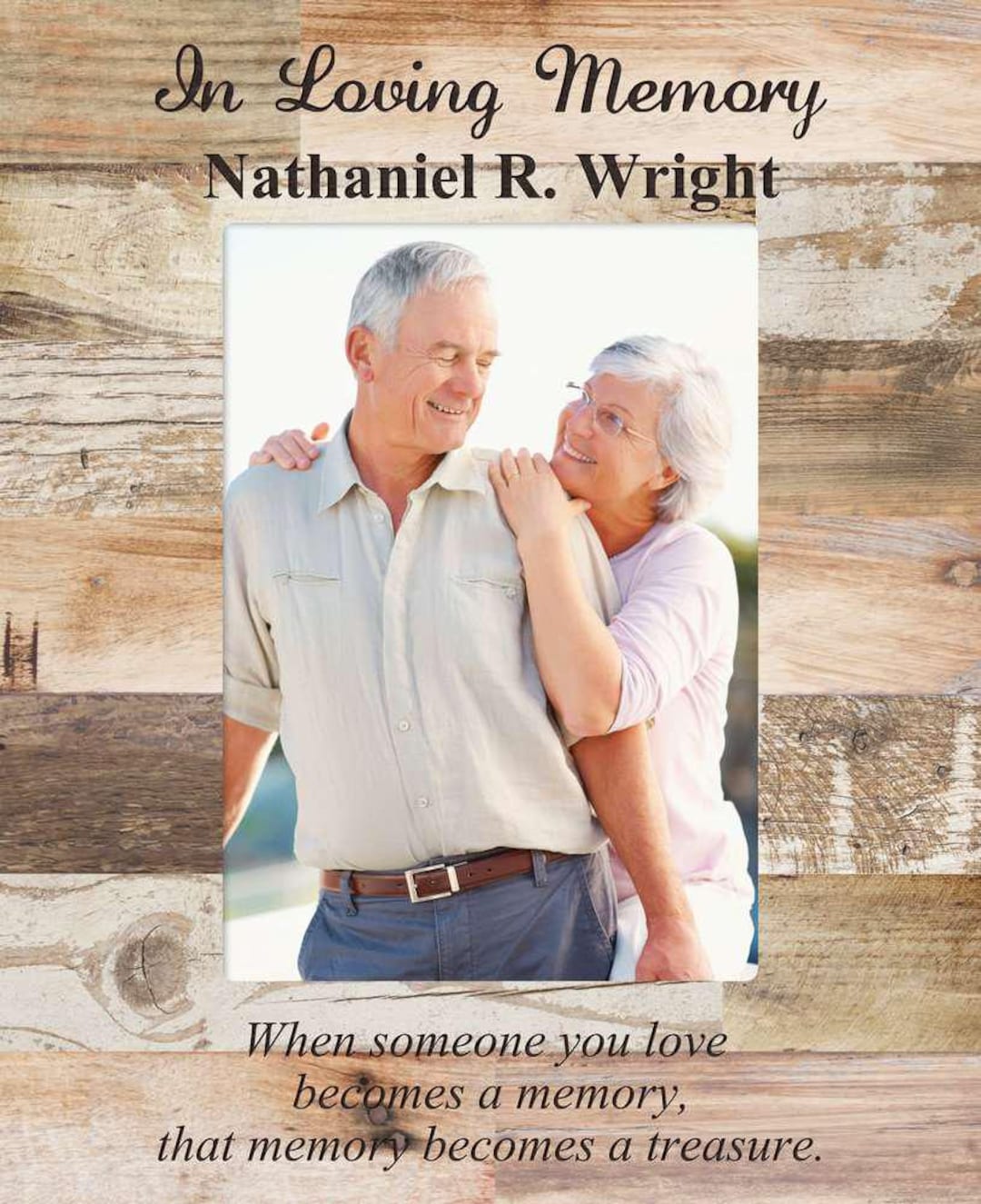 Personalized "in Loving Memory" Photo Frame - Engraved Picture Frame ...