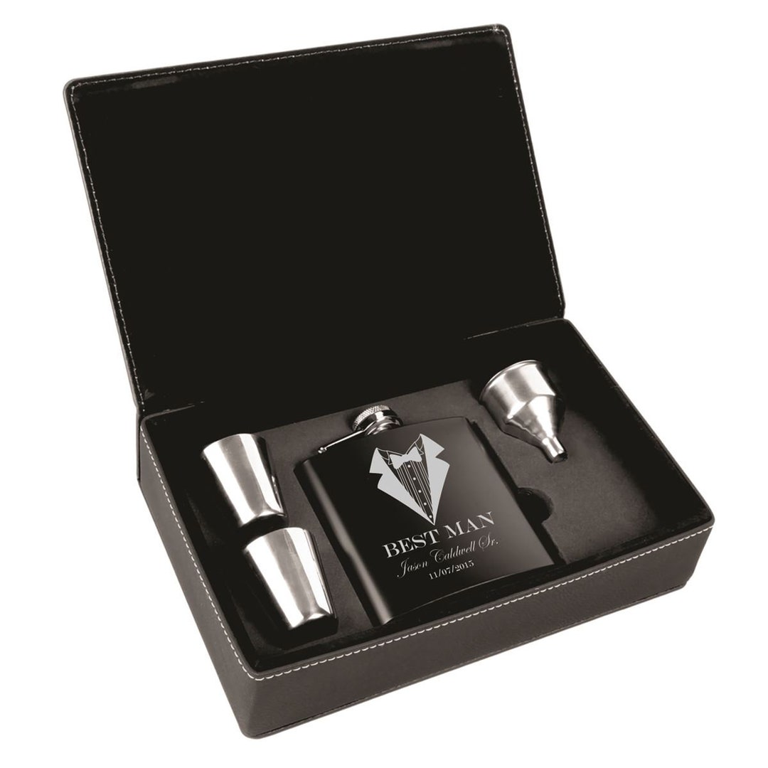 Personalized Best Man Flask Gift Set, Custom Best Man Gift, Wedding ...
