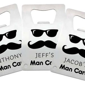 10 Personalized Stainless Steel Man Card Credit Card Bottle Opener ...