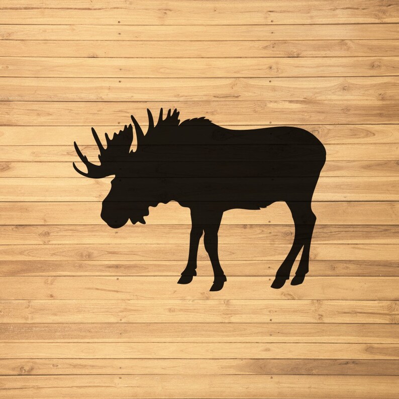 Laser-cut Moose Stencil | Custom Animal Stencil | Forest Animal Stencil ...