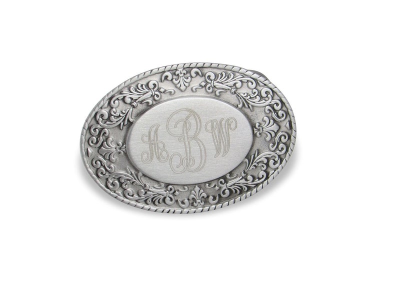 Monogram Initial Pewter Belt Buckle Vintage Belt Buckles for - Etsy