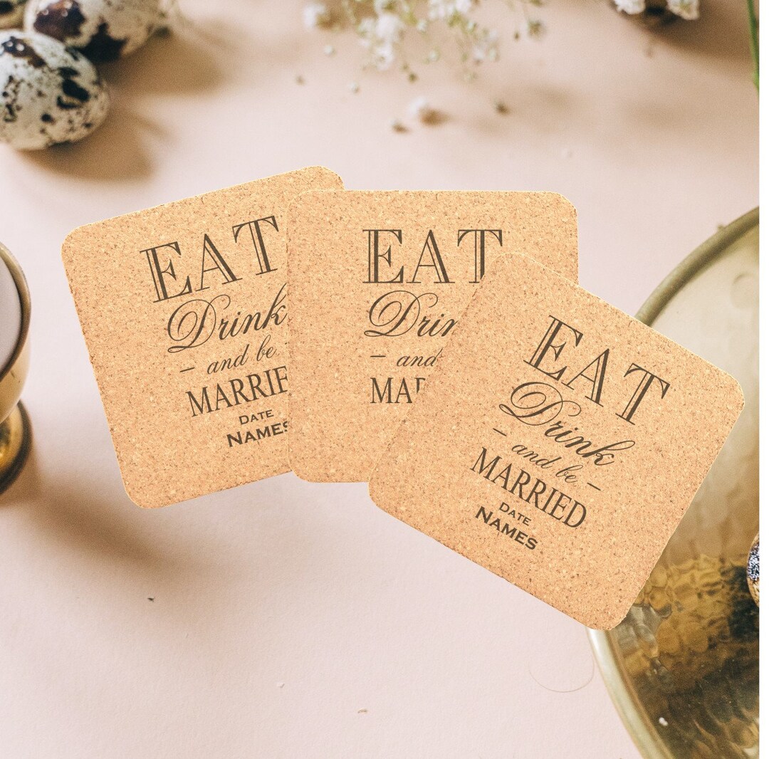 Personalized Cork Coasters, Coaster Set, Housewarming Gift, Cork ...